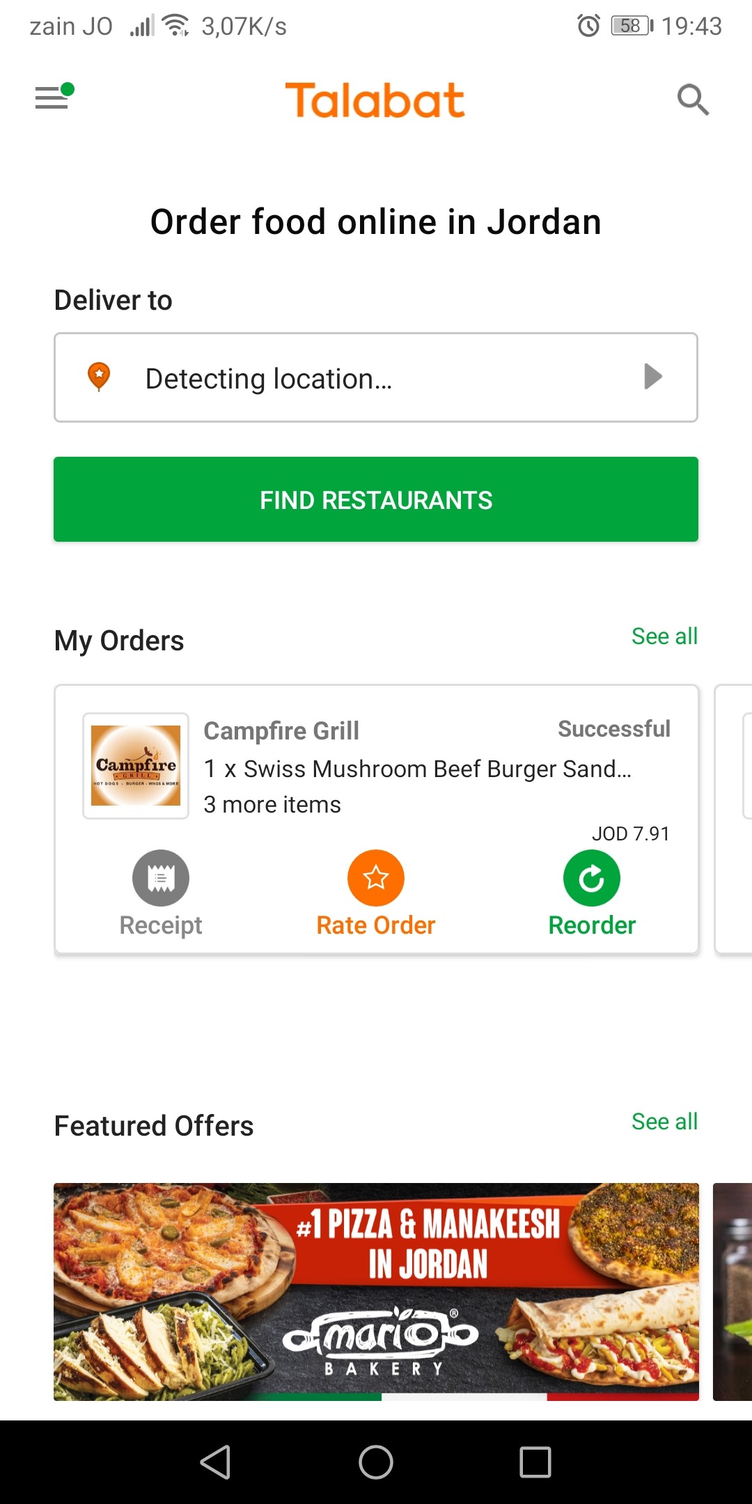 Talabat Jordan - an App for Food Delivery - Living in Jordan as Expat